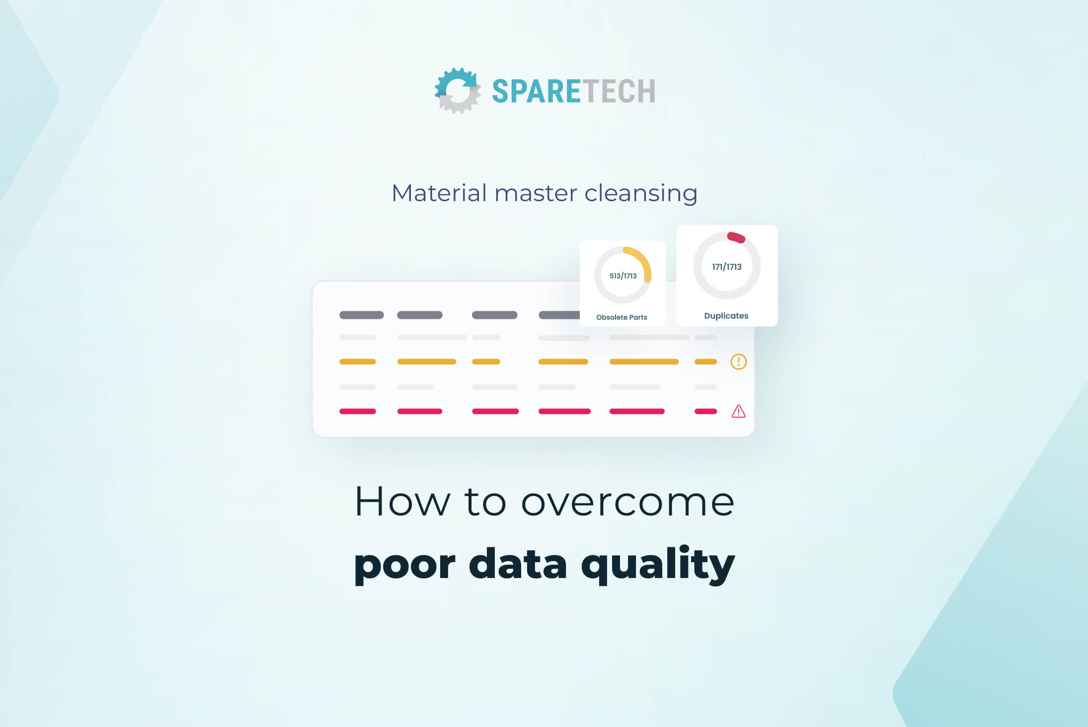 Material master cleansing: How to overcome poor quality data
